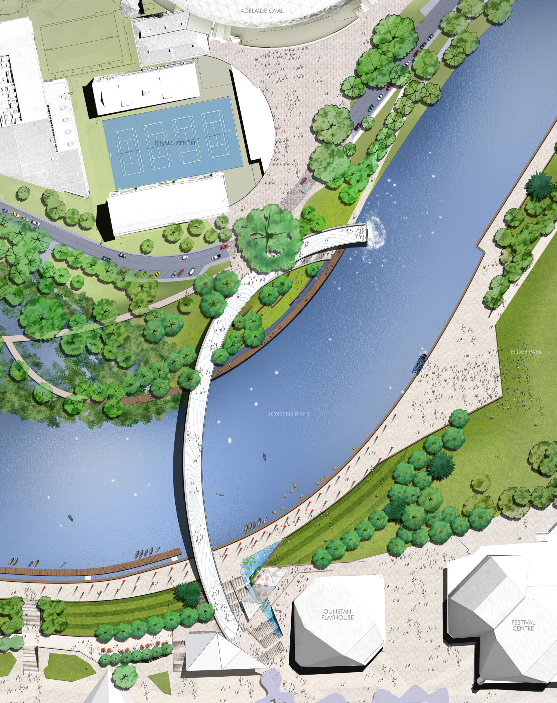 Adelaide Riverbank Pedestrian Bridge – Tonkin Zulaikha Greer